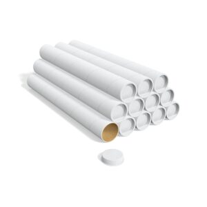 staples 558420 3-inch x 24-inch staples white mailing tubes 12/box (11628)