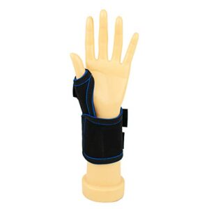 thermo-form thumb splint with thermoplastic insert for custom fit & proper thumb positioning, perfect for thumb arthritis, mcp joint injuries, tendonitis and fractures, left, x-small, 6" mid length