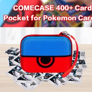 Comecase Cards Holder Case Compatible with PM TCG Cards/for SKYJO/for Five Crowns/for UNO/for Phase 10 Playing Cards, Card Game Storage Organizer Holds Up to 400 Cards - Red(Box Only)