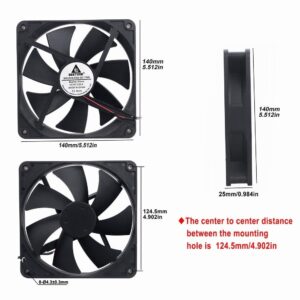 GDSTIME 140mm x 140mm x 25mm 5V USB DC Brushless Cooling Fan