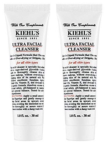 KiehIs Ultra Facial Cleanser Travel Size, Pack of 2, Total 2oz/60ml