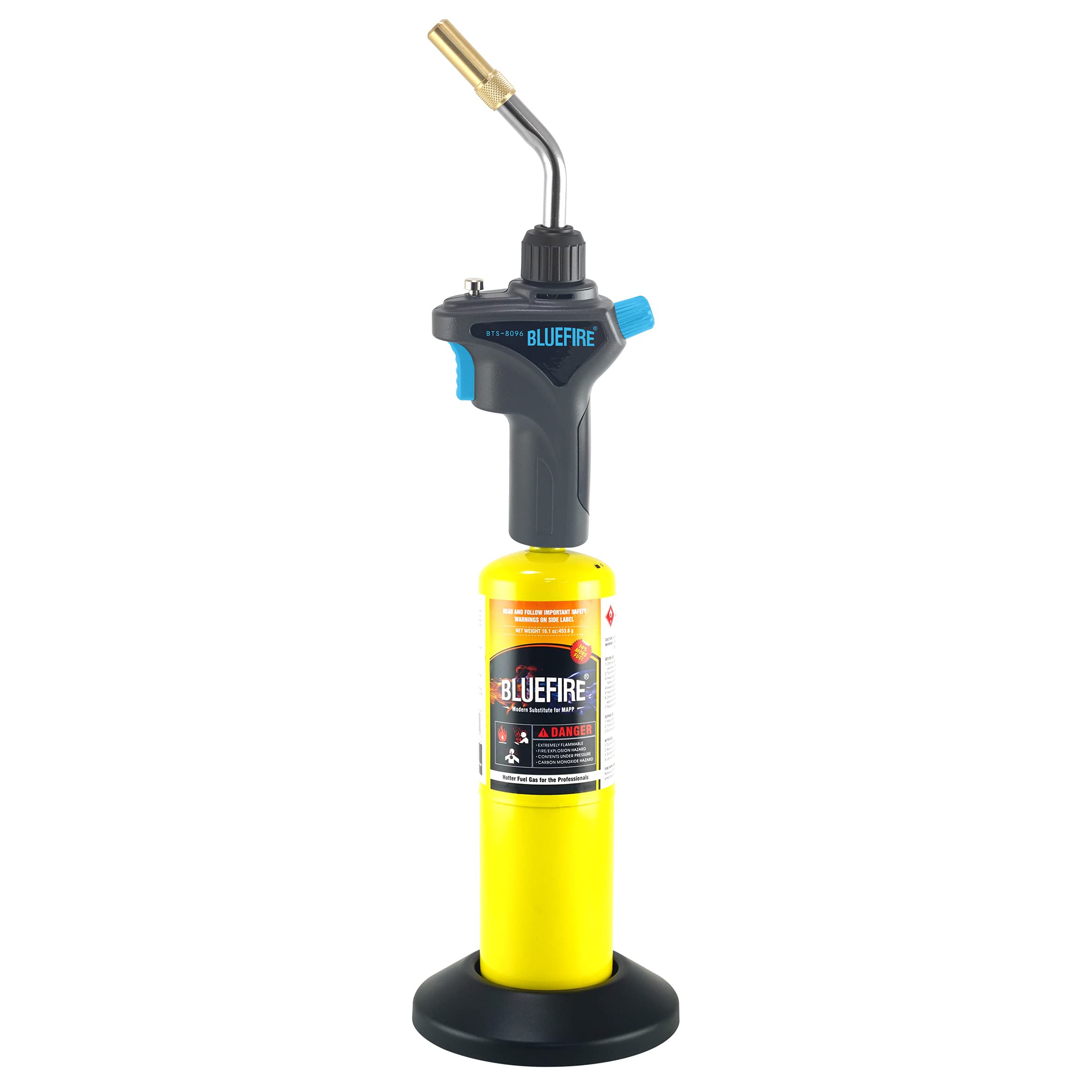 BLUEFIRE Propane MAPP MAP Pro Handheld Torch Gas Cylinder Bottle Stand Base, USA Standard Fuel Gas Bottle Stabilizer, Great Accessory for Portable Gas Welding Torches, Gas Canister not Included