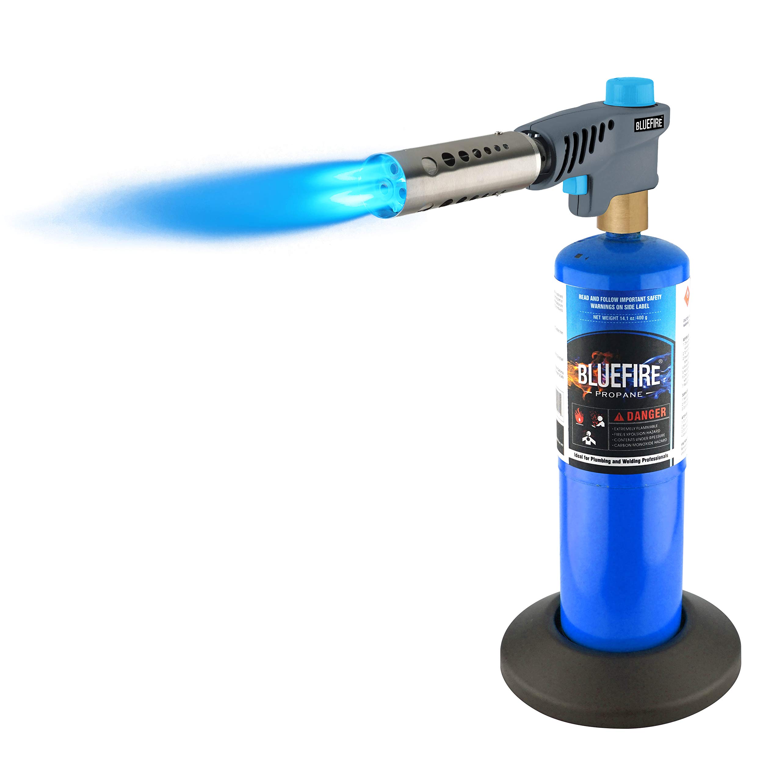 BLUEFIRE Propane MAPP MAP Pro Handheld Torch Gas Cylinder Bottle Stand Base, USA Standard Fuel Gas Bottle Stabilizer, Great Accessory for Portable Gas Welding Torches, Gas Canister not Included