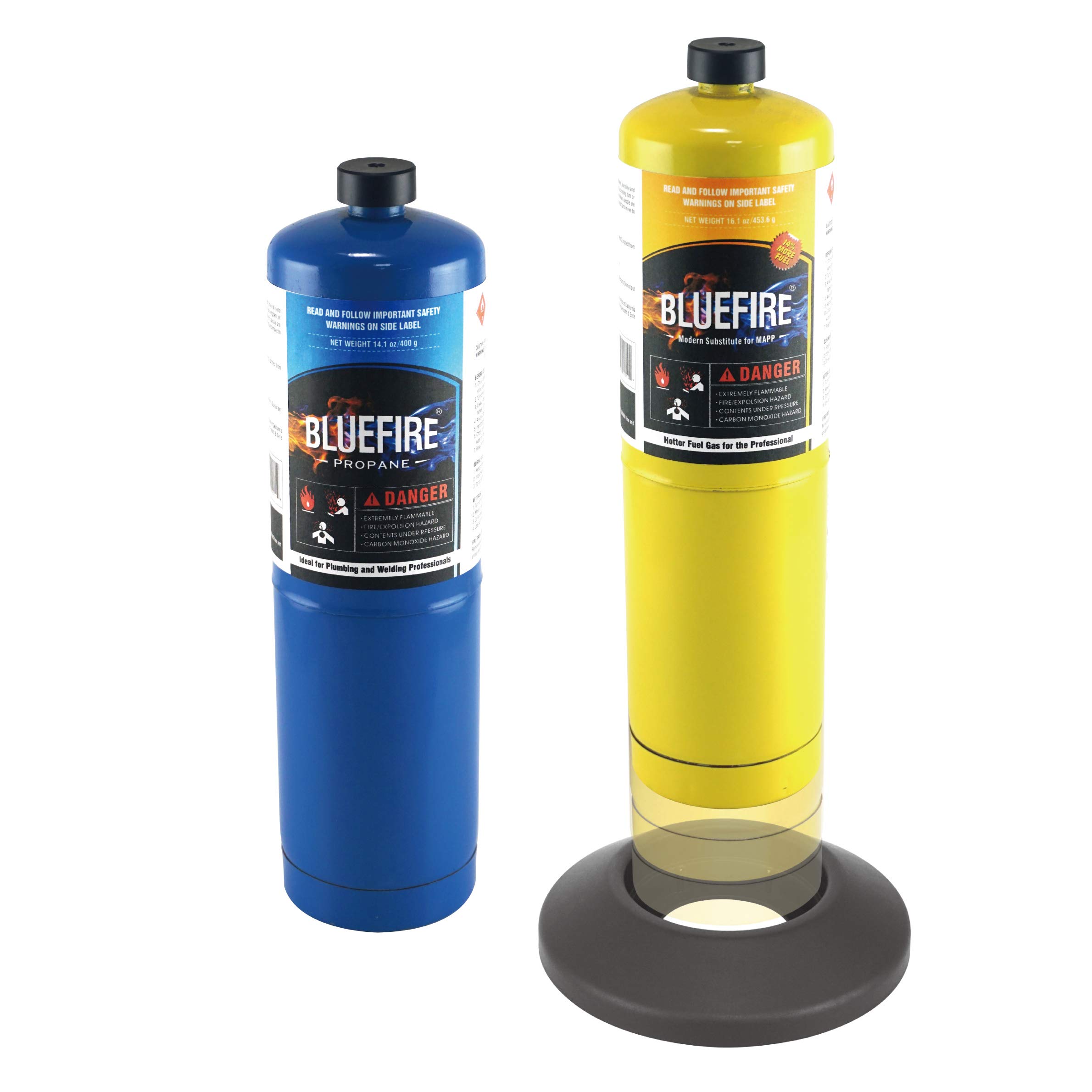 BLUEFIRE Propane MAPP MAP Pro Handheld Torch Gas Cylinder Bottle Stand Base, USA Standard Fuel Gas Bottle Stabilizer, Great Accessory for Portable Gas Welding Torches, Gas Canister not Included