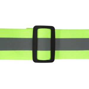 Yerwal Children's Safety Reflective Night Running Gear Vest with Wrist Strap - Elastic, Adjustable, High Visibility Kids' Reflective Vest for Walking, Running, Cycling, Climbing and Camping (Green)