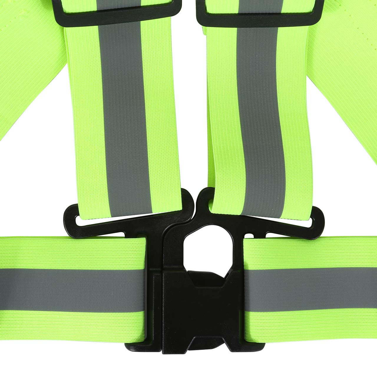 Yerwal Children's Safety Reflective Night Running Gear Vest with Wrist Strap - Elastic, Adjustable, High Visibility Kids' Reflective Vest for Walking, Running, Cycling, Climbing and Camping (Green)