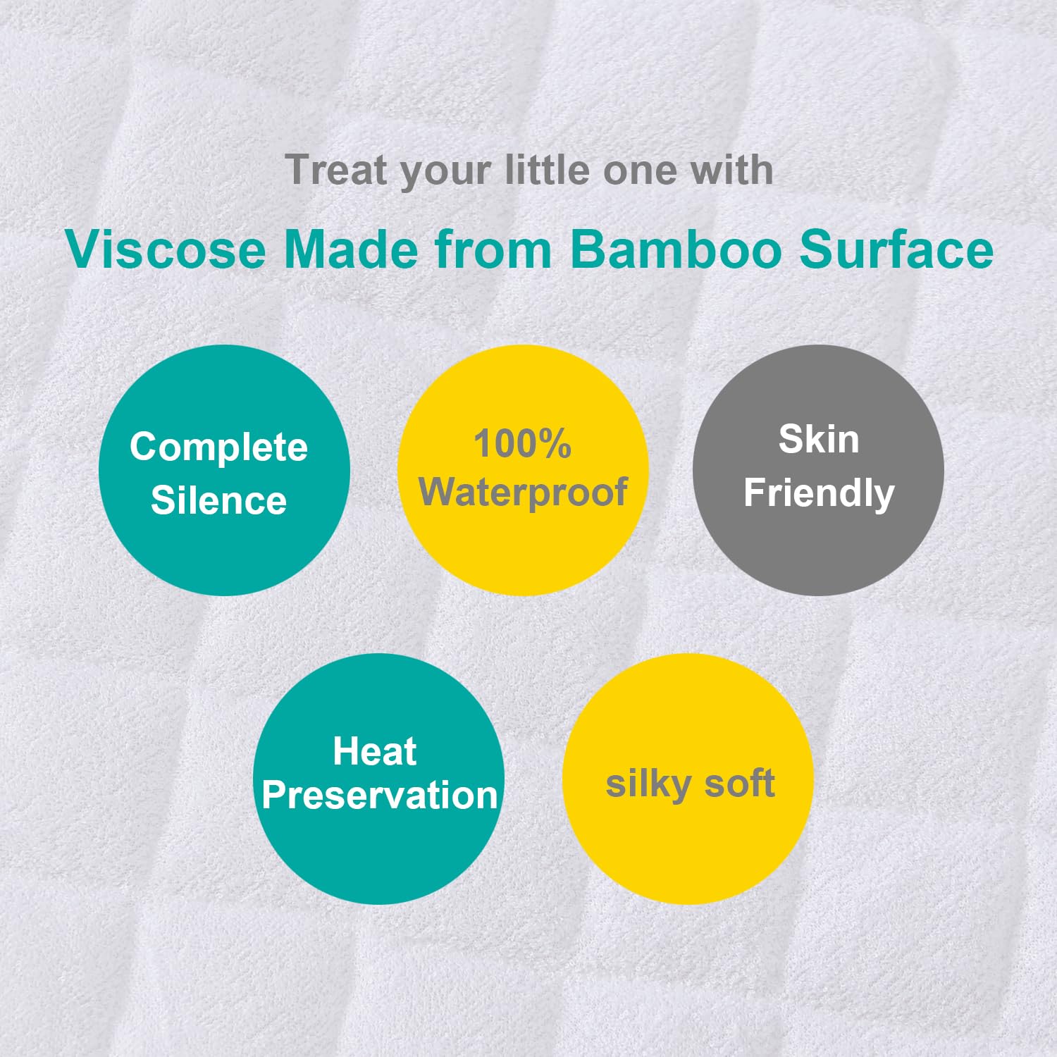 Waterproof Bassinet Mattress Protector, Fit for 17" x 33" Most Mainstream Bassinet Mattress - Rectangle, Hourglass, Oval, Ultra Soft Breathable, Viscose Made from Bamboo Surface, Washer & Dryer