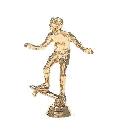 Crown Awards Skateboarding Trophies with Custom Engraving, 6" Personalized Skateboard Rider Trophy On Black Base 1 Pack