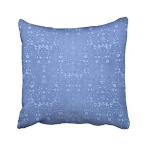 fhdang decor lovely customize throw pillows cover cases art periwinkle blue fancy floral damask lumbar with hidden zipper square cushion pillowcases outdoor indoor home garden decorative gifts