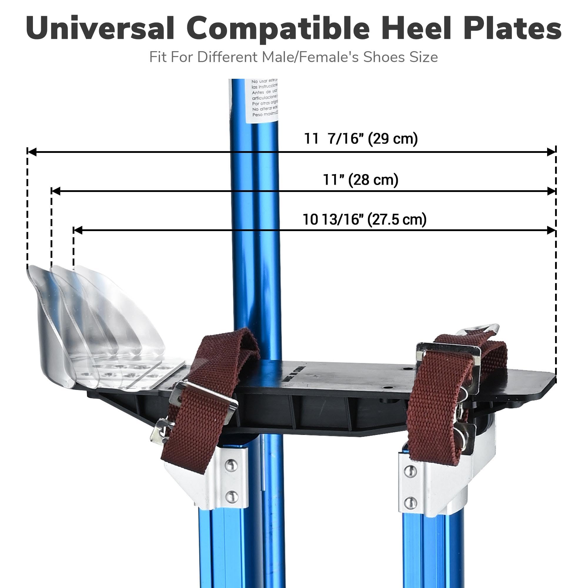 Yescom Drywall Stilts 36" - 50" Adjustable Aluminum Tool Stilt with Knee Pad Protection for Painting Painter Taping Blue