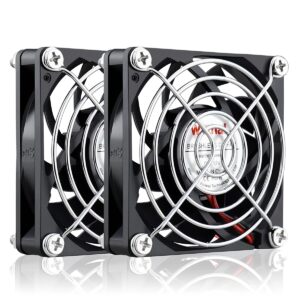 wathai dc 12v cooler case fan 70mm x 70mm x 15mm 2pin brushless cooling fan high performance 2pack