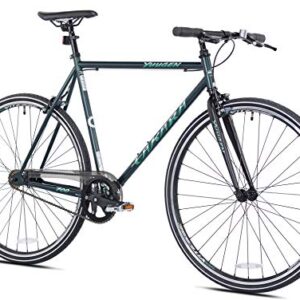 Takara Yuugen Single Speed Flat Bar Fixie Road Bike, 700c, Large, Green