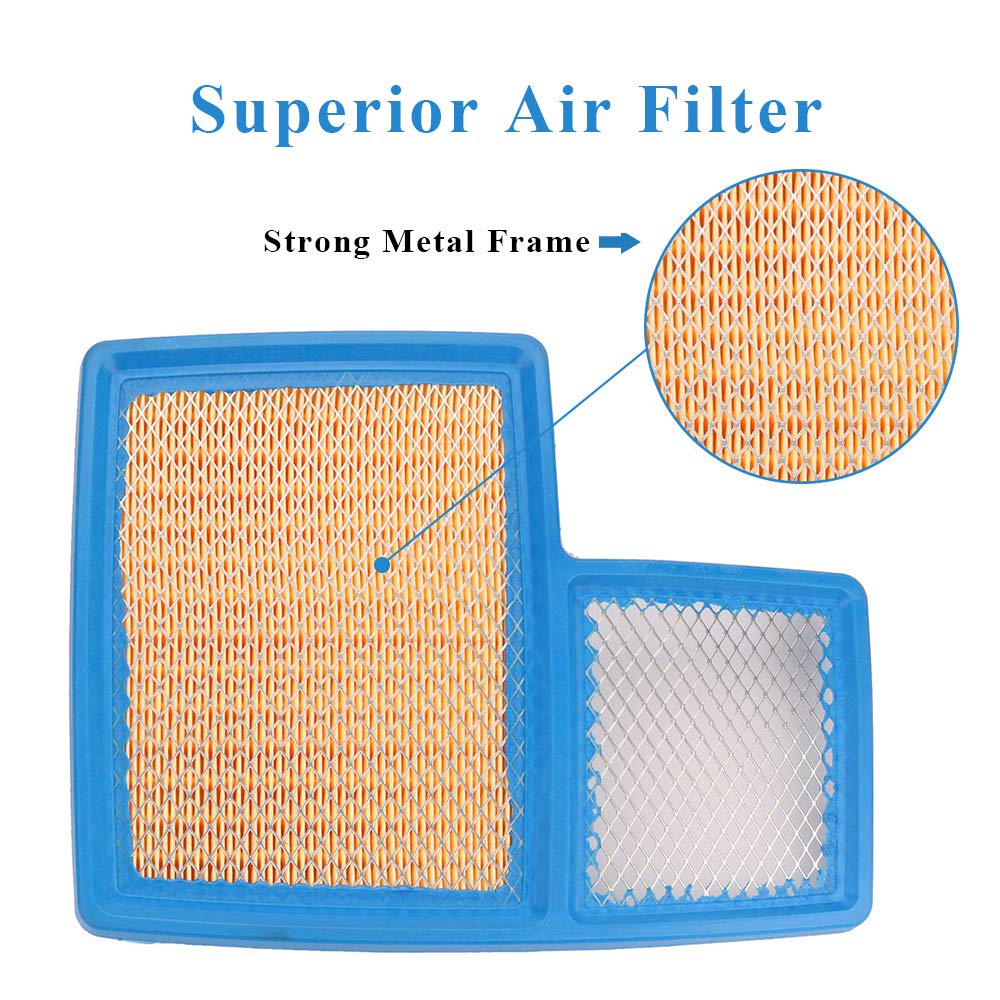 HONEYRAIN G16 Golf Cart Air Filter Tune up Kit for Yamaha G16A G19 G20 G21 G22 G22A G29 Drive Gas Golf Cart 1996-UP 4 Cycle 301cc 357cc Engine Replace JN6-E4450-00 JN6-E4450-01 with Fuel Filter