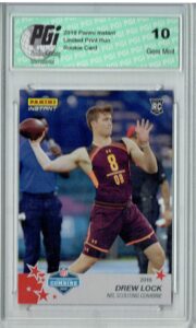 drew lock 2019 panini instant #2 combine 1/116 his very 1st rookie card pgi 10