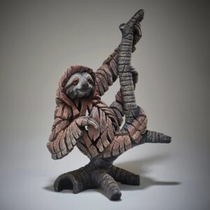 Enesco Edge Sculpture Sloth in Tree Animal Figurine, 18.6 Inch, Brown and White