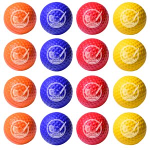 gosports foam golf practice balls realistic feel and limited flight use indoors or outdoors, 16 count (pack of 1)