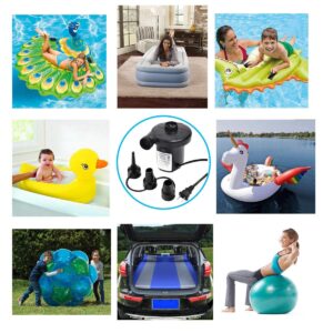 Electric Inflatable Deflated Air Pump, Quick-Fill Inflator Pump for Blow Up Pool Toys Air Mattress Rafts Floats