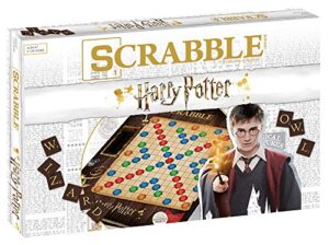 scrabble world of harry potter board game | official scrabble game featuring wizarding world twist | custom harry potter game of scrabble | scrabble tiles & scrabble board | scrabble word game