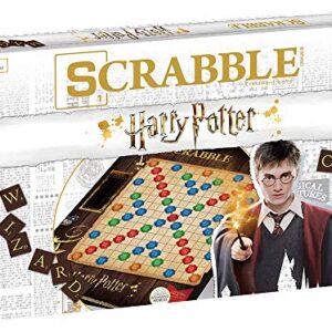 Scrabble World of Harry Potter Board Game | Official Scrabble Game Featuring Wizarding World Twist | Custom Harry Potter Game of Scrabble | Scrabble Tiles & Scrabble Board | Scrabble Word Game