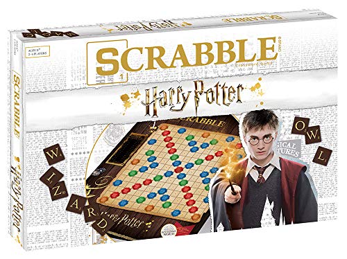 Scrabble World of Harry Potter Board Game | Official Scrabble Game Featuring Wizarding World Twist | Custom Harry Potter Game of Scrabble | Scrabble Tiles & Scrabble Board | Scrabble Word Game