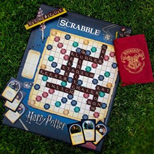 Scrabble World of Harry Potter Board Game | Official Scrabble Game Featuring Wizarding World Twist | Custom Harry Potter Game of Scrabble | Scrabble Tiles & Scrabble Board | Scrabble Word Game