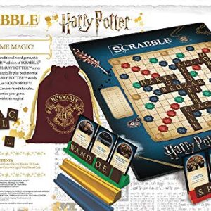 Scrabble World of Harry Potter Board Game | Official Scrabble Game Featuring Wizarding World Twist | Custom Harry Potter Game of Scrabble | Scrabble Tiles & Scrabble Board | Scrabble Word Game