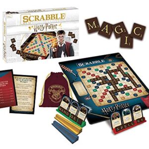 Scrabble World of Harry Potter Board Game | Official Scrabble Game Featuring Wizarding World Twist | Custom Harry Potter Game of Scrabble | Scrabble Tiles & Scrabble Board | Scrabble Word Game