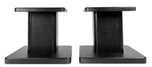 rockville 2 rht8b computer/bookshelf desktop speaker/studio monitor stands-black