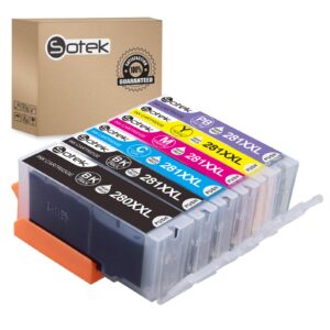 sotek compatible pgi-280xxl cli-281xxl 280xl 281xl 280 281 ink cartridges, use with pixma ts9120 ts8120 ts8220 ts8320 ts8322 ts9120 ts8100 ts8200 ts8300 printers (with photo blue)