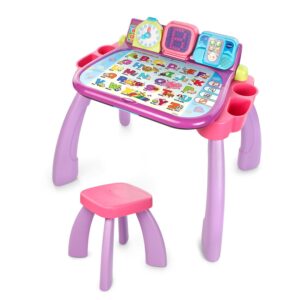 vtech touch & learn activity desk (frustration free packaging), purple