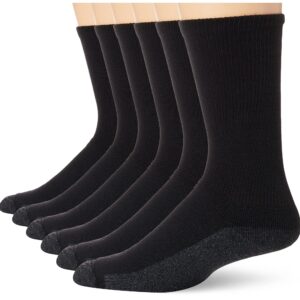 Big and Tall Crew Socks (AC18P) Black, 12-14