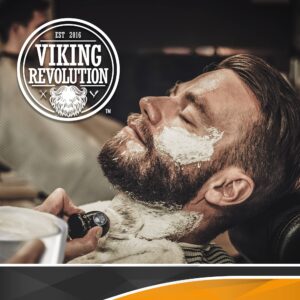 Viking Revolution Badger Hair Shaving Brush- Shave Brush for Wet Shave Using Shaving Cream & Soap- Best Shave of Your Life for Safety Razor, Double Edge Razor, Straight Razor or Shaving Razor