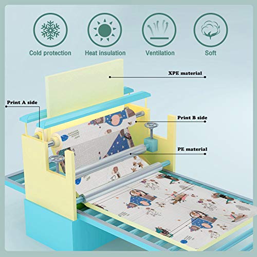 UANLAUO Foldable Baby Play Mat, Extra Large Waterproof Activity Playmats for Babies,Toddlers, Infants, Play & Tummy Time, Foam Baby Mat for Floor with Travel Bag