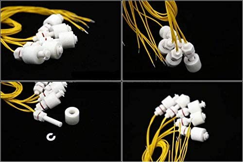 Liyafy 5 Pcs Right Angle White Plastic PP Float Switch Fish Tank Liquid Water Level Control Sensor XSL-3508-P