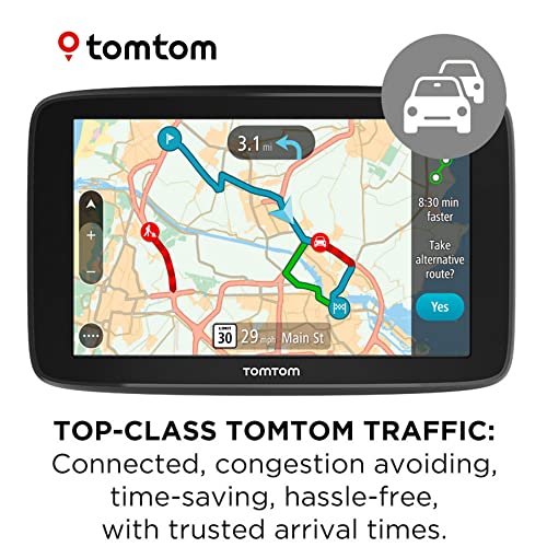 TomTom Go Comfort 5 Inch GPS Navigation Device with Updates via Wi-Fi, Real Time Traffic, Free Maps of North America, Smart Routing, Destination Prediction and Road Trips