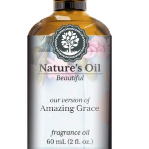 Amazing Grace Fragrance Oil (60ml) for Perfume, Diffusers, Soap Making, Candles, Lotion, Home Scents, Linen Spray, Bath Bombs, Slime