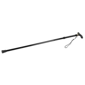 Walking Stick Aluminium Alloy Trekking Poles Metal Cane Collapsible Older Balancing Hiking Mountaineering Cane(Black)