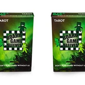 2 Packs Arcane Tinmen Non-Glare Board Game Sleeves 50 ct Tarot Size Card Sleeves Individual Pack