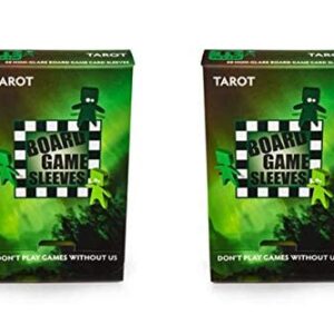 2 Packs Arcane Tinmen Non-Glare Board Game Sleeves 50 ct Tarot Size Card Sleeves Individual Pack