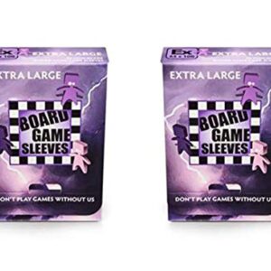 2 Packs Arcane Tinmen Non-Glare Board Game Sleeves 50 ct Extra Large Size Card Sleeves Individual Pack