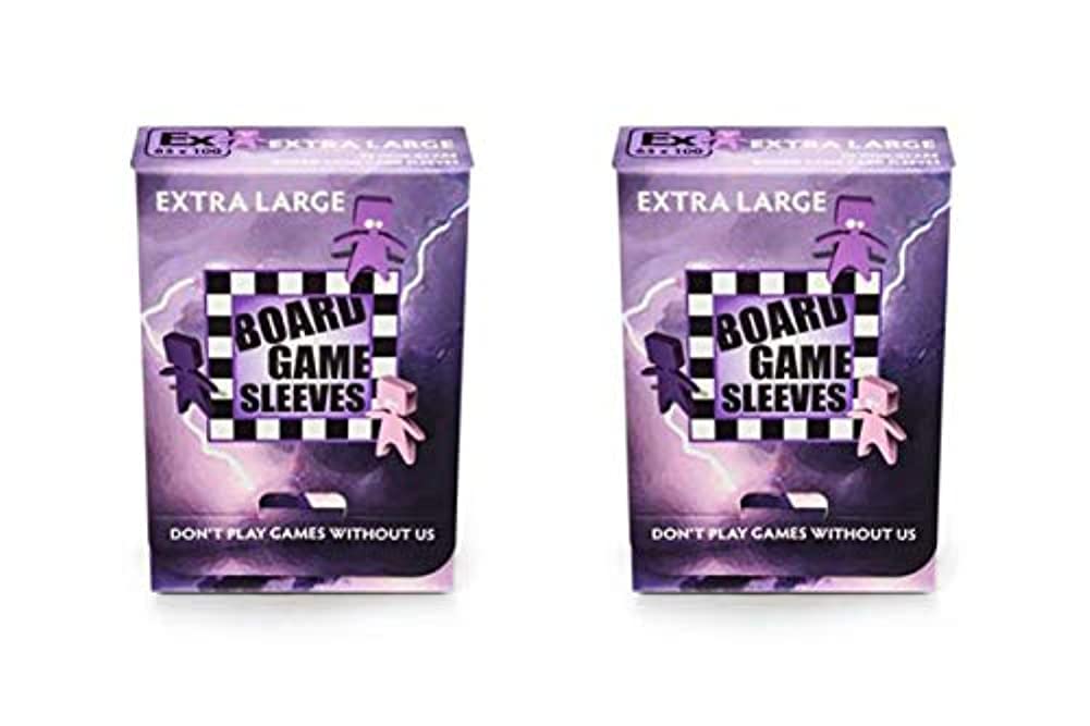 2 Packs Arcane Tinmen Non-Glare Board Game Sleeves 50 ct Extra Large Size Card Sleeves Individual Pack