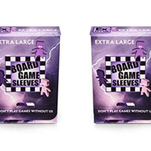 2 Packs Arcane Tinmen Non-Glare Board Game Sleeves 50 ct Extra Large Size Card Sleeves Individual Pack