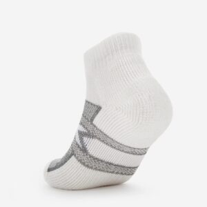 Thorlos WCMU Max Cushion 12 Hour Shift Ankle Socks, White/Grey, Large