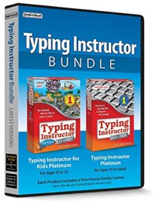 typing instructor bundle - includes two software programs for kids & adults to learn to touch type - cd/pc