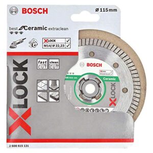 bosch professional 2608615131 diamond cutting disc best for ceramic x-lock extraclean turbo diameter 115 mm bore diameter 22.23 mm