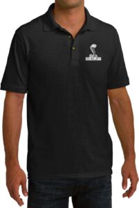 ford shelby cobra pocket print pique polo, black small