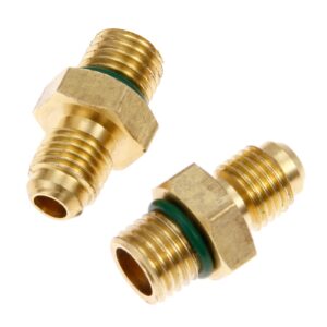 Aupoko R1234yf Quick Couplers, High/Low Side R1234yf Manual Couplers Connector Adapters with 1/4" Male Port, Replacement for A/C Refrigerants Manifold Gauge Set