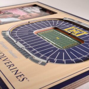 YouTheFan NCAA Michigan Wolverines 3D StadiumView Picture Frame - Michigan Stadium 12" x 8"