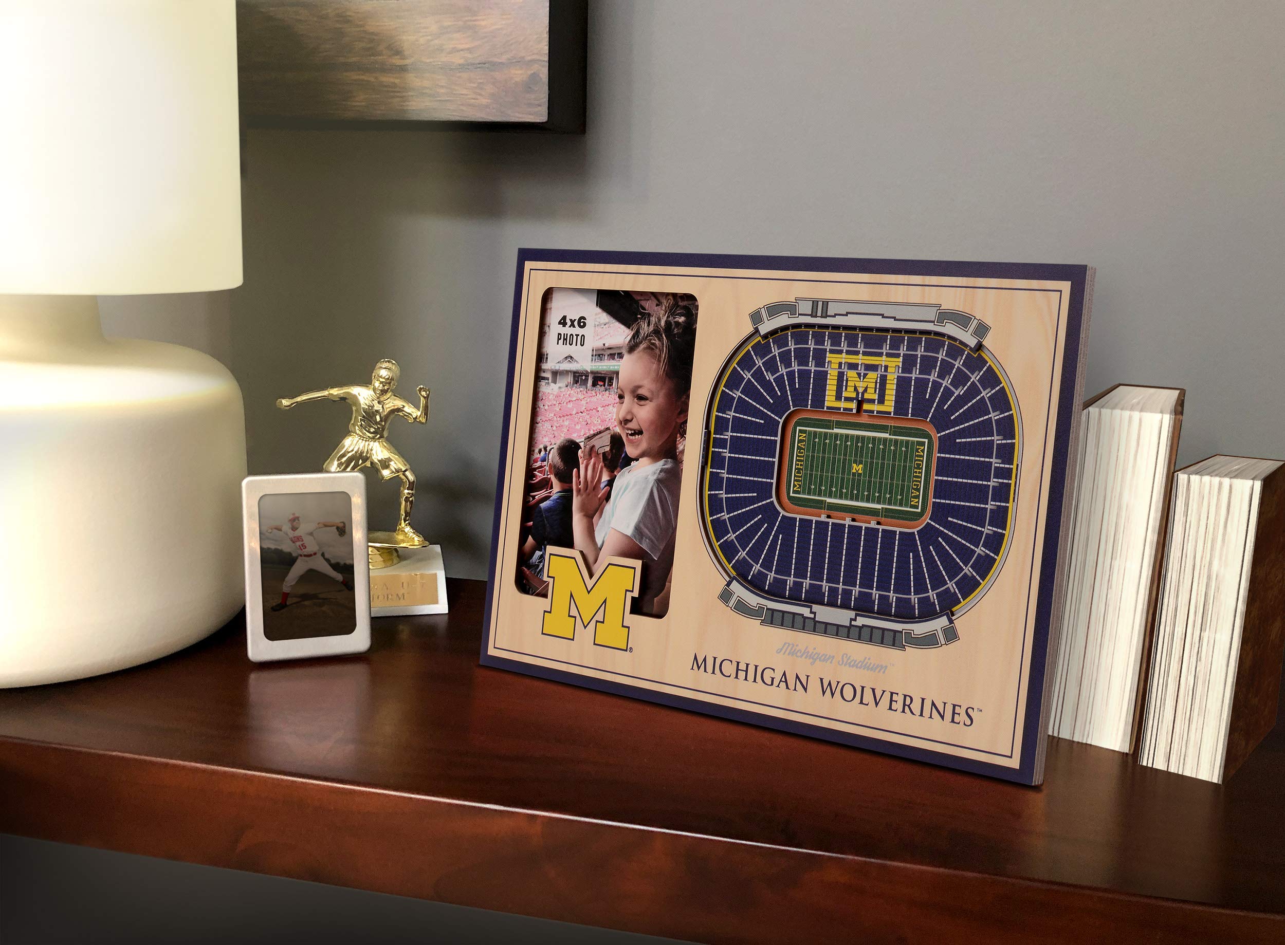 YouTheFan NCAA Michigan Wolverines 3D StadiumView Picture Frame - Michigan Stadium 12" x 8"