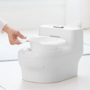 Skip Hop Potty Training Toilet with Easy Clean Coating & Baby Wipes Holder, White